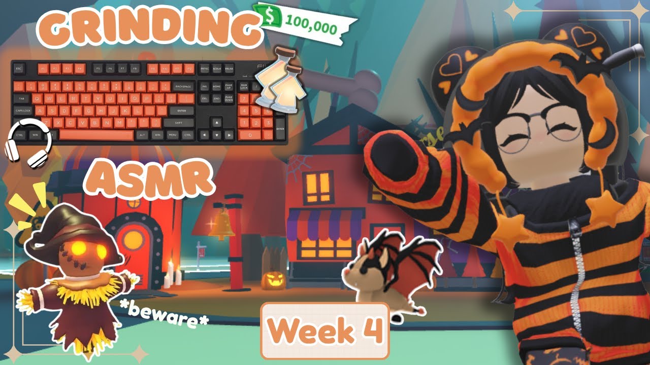 HALLOWEEN GRINDING (week 4) with KEYBOARD ASMR || Adopt Me - YouTube