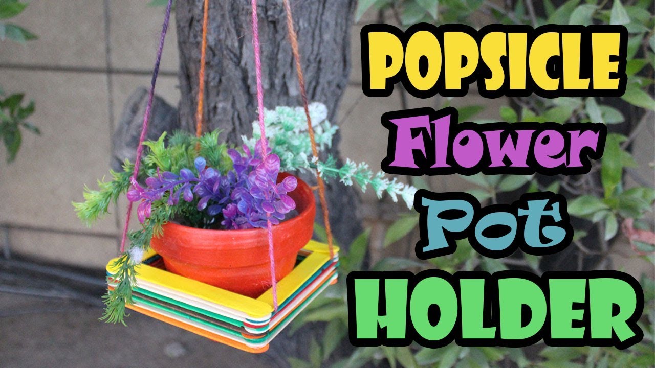 DIY Macrame Plant Holder with Popsicle sticks | 5 Minute Macrame ...