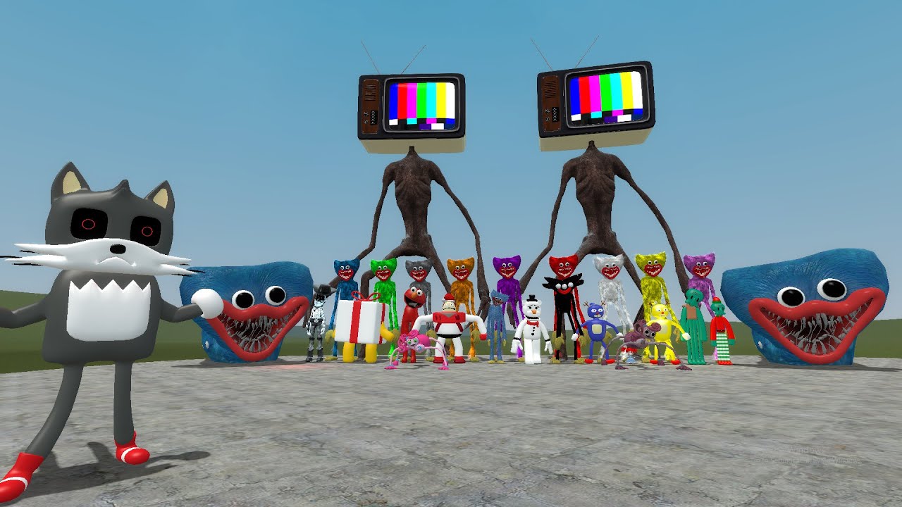 TAELS VS ALL POPPY PLAYTIME AND SLVM CREATURES, 3D NEXTBOT CHRISTMAS ...