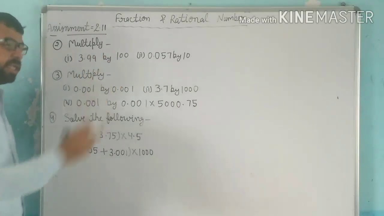 CLASS 7 FRACTION AND RATIONAL NUMBERS PART. 15 ASSIGNMENT 2.11 - YouTube