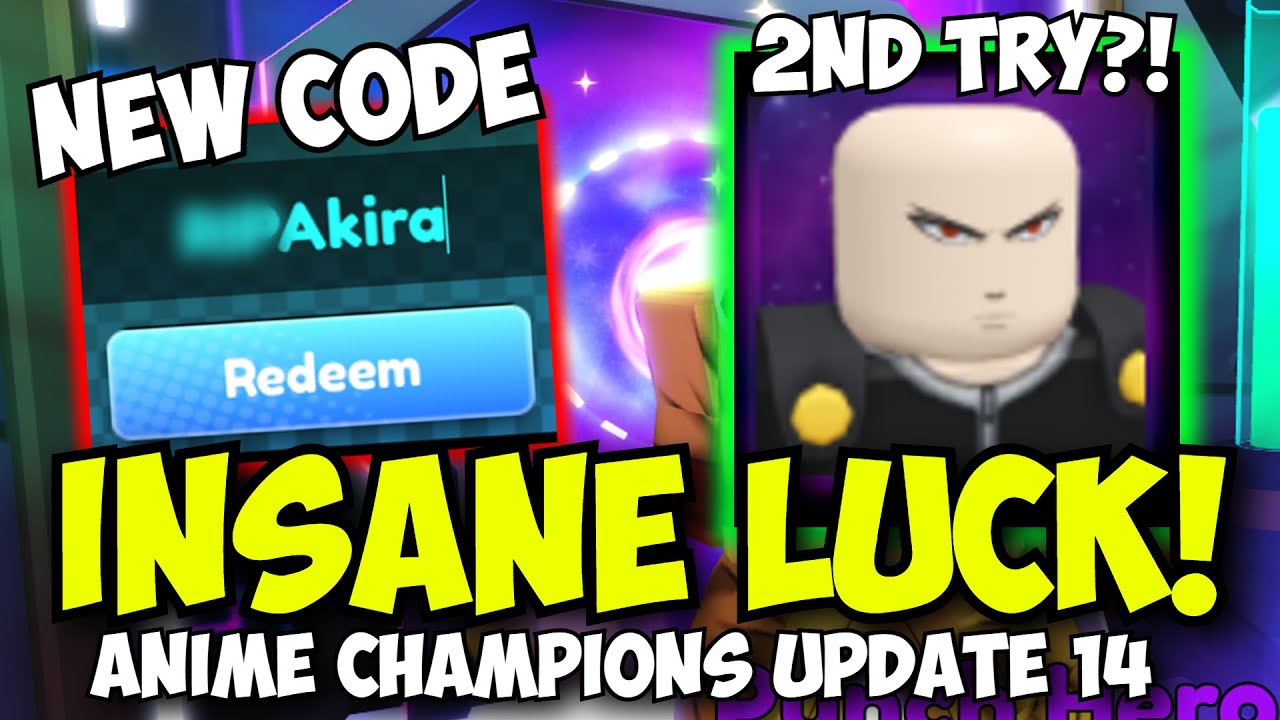[New Free Cosmic Code] Getting INSANELY LUCKY in Anime Champions Update ...