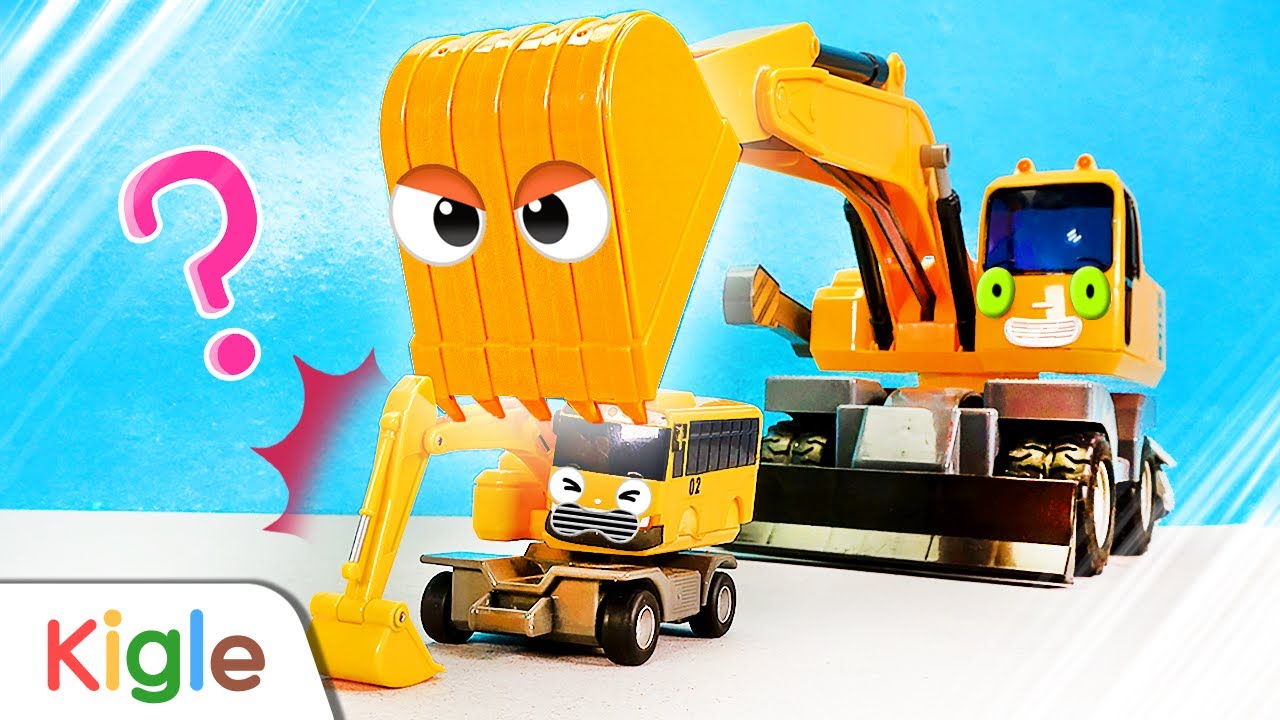 Tayo Bus Kecil | Monster Ekskavator Alat Berat | Tayo the little bus ...
