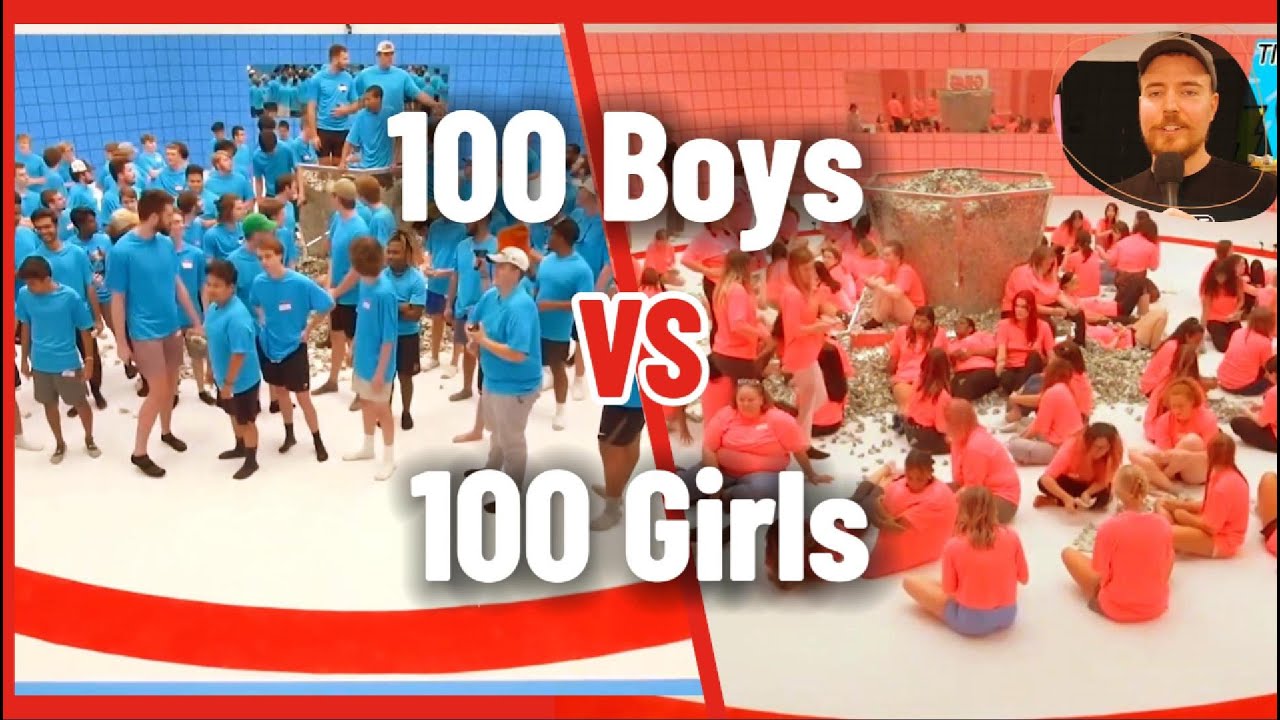 100 Girls Vs 100 Boys - YouTube
