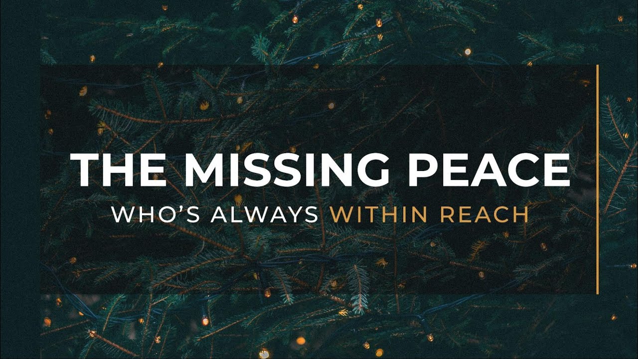 The Missing Peace: Peace Is Walking by the Spirit - YouTube