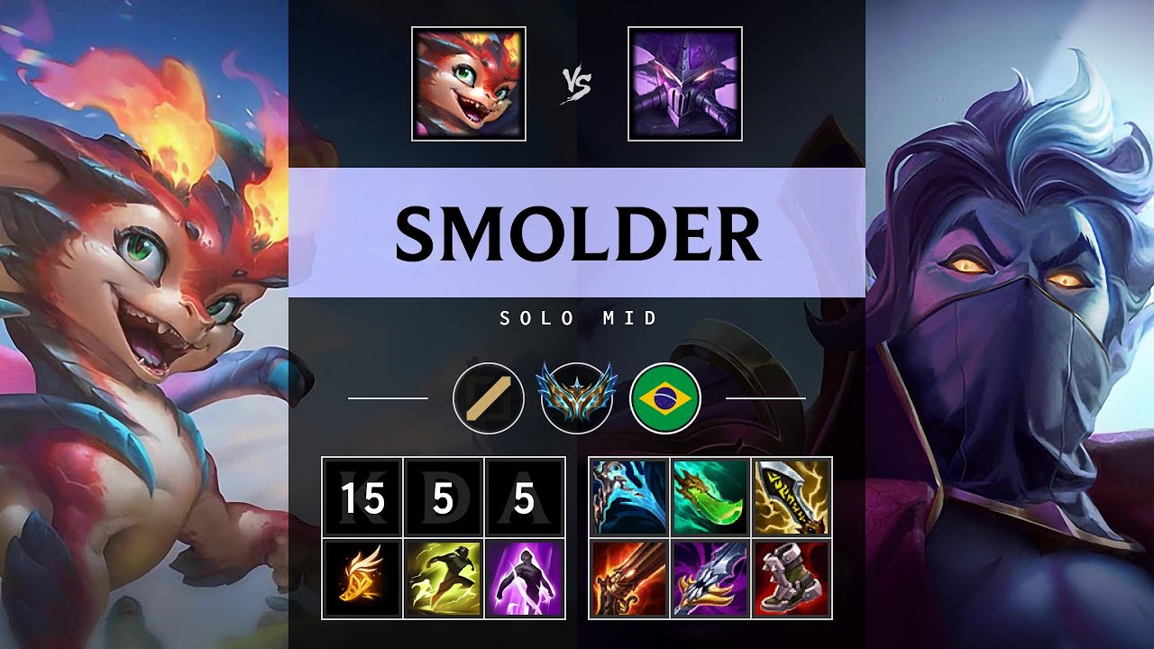 Smolder Mid vs Kassadin - BR Challenger Patch 25.07 - YouTube