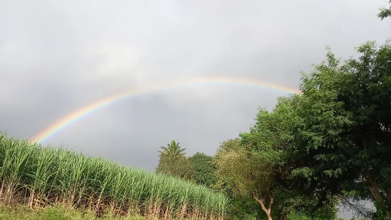 🌈 Beautiful Rainbow After Rain | Relaxing Nature Sound - YouTube