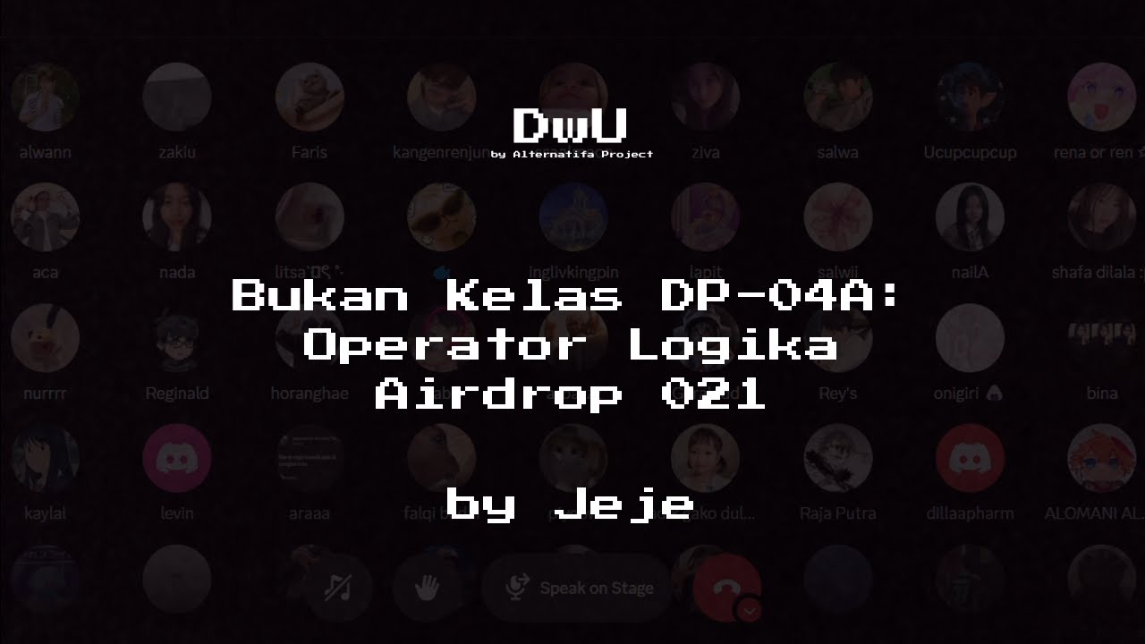 Bukan Kelas DP-04A: Operator Logika Airdrop 021 by Jeje - YouTube