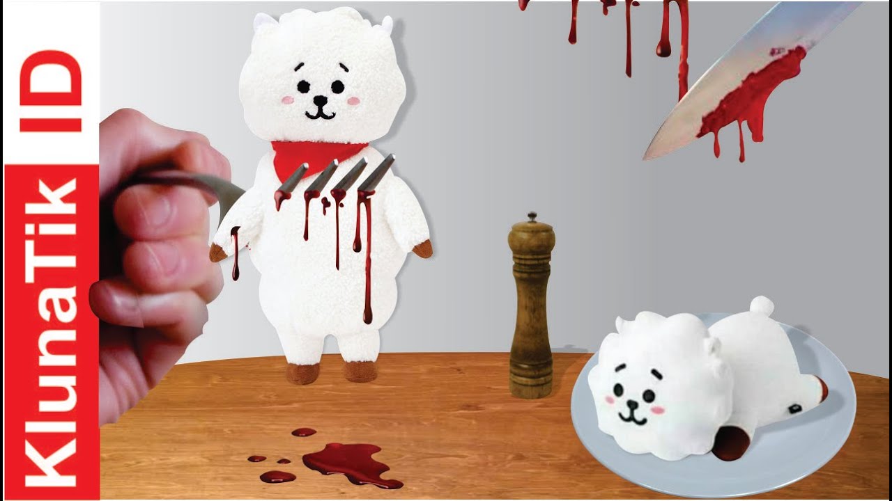 Kluna Tik Eating BTS BT21 RJ | Makan BTS BT21 RJ | Kluna Tik ASMR ...