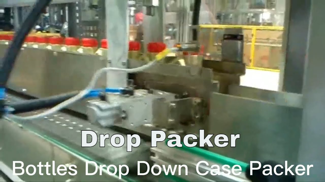 Bottles Drop Down Carton Case Packer - YouTube