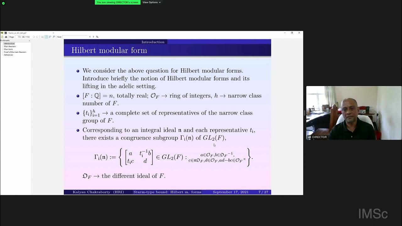 Sturm-type bound for square-free coefficients of Hilbert modular forms by Kalyan Chakraborty ...