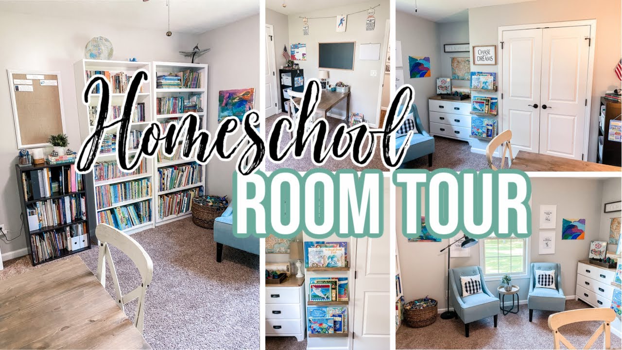 HOMESCHOOL ROOM TOUR | HOMESCHOOL ORGANIZATION | SMALL ORGANIZED ...