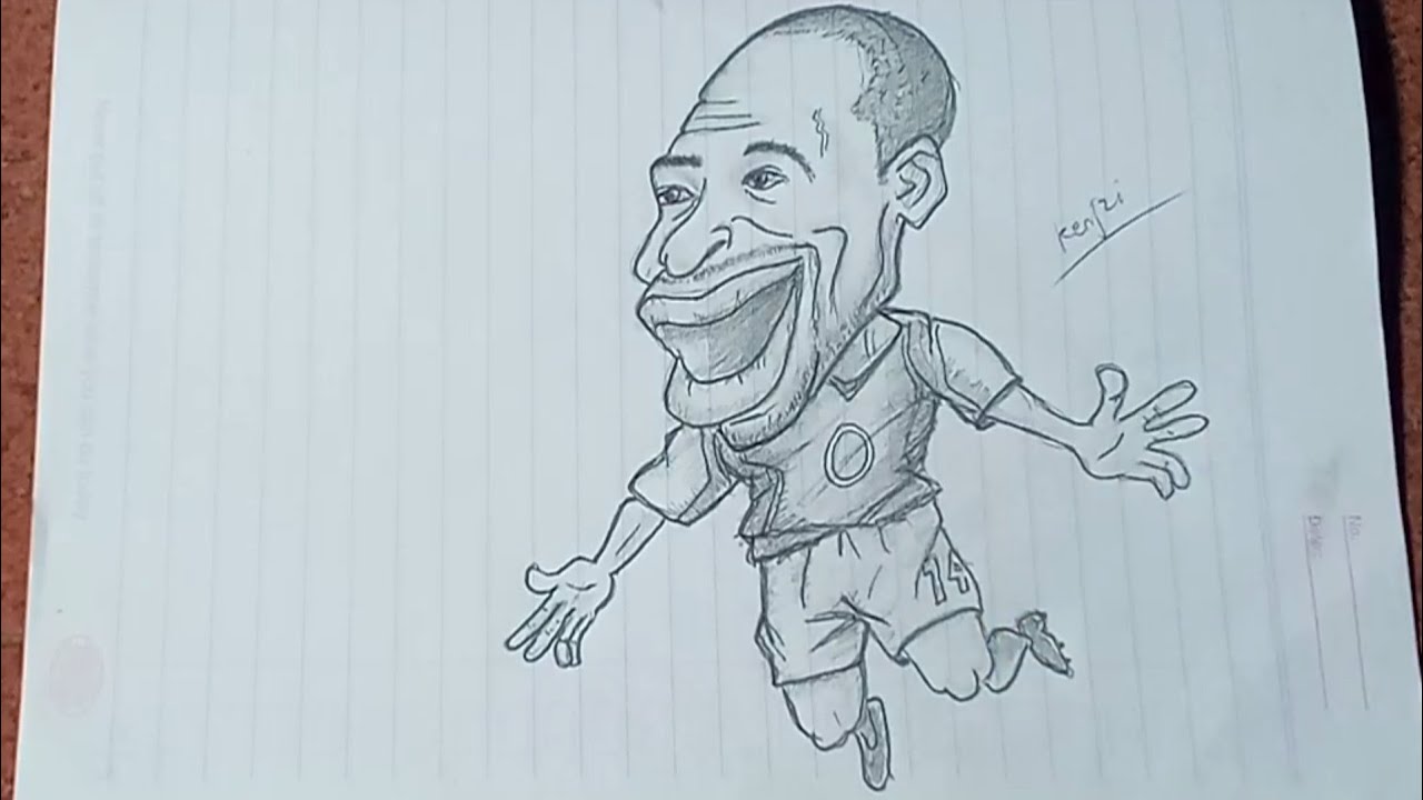 How to draw caricatures Thierry Henry - YouTube