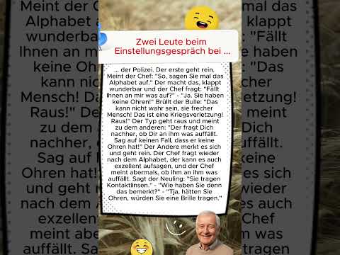 Zwei Leute beim Einstellungsgespräch bei...👂👮 #lachen #funny #humor