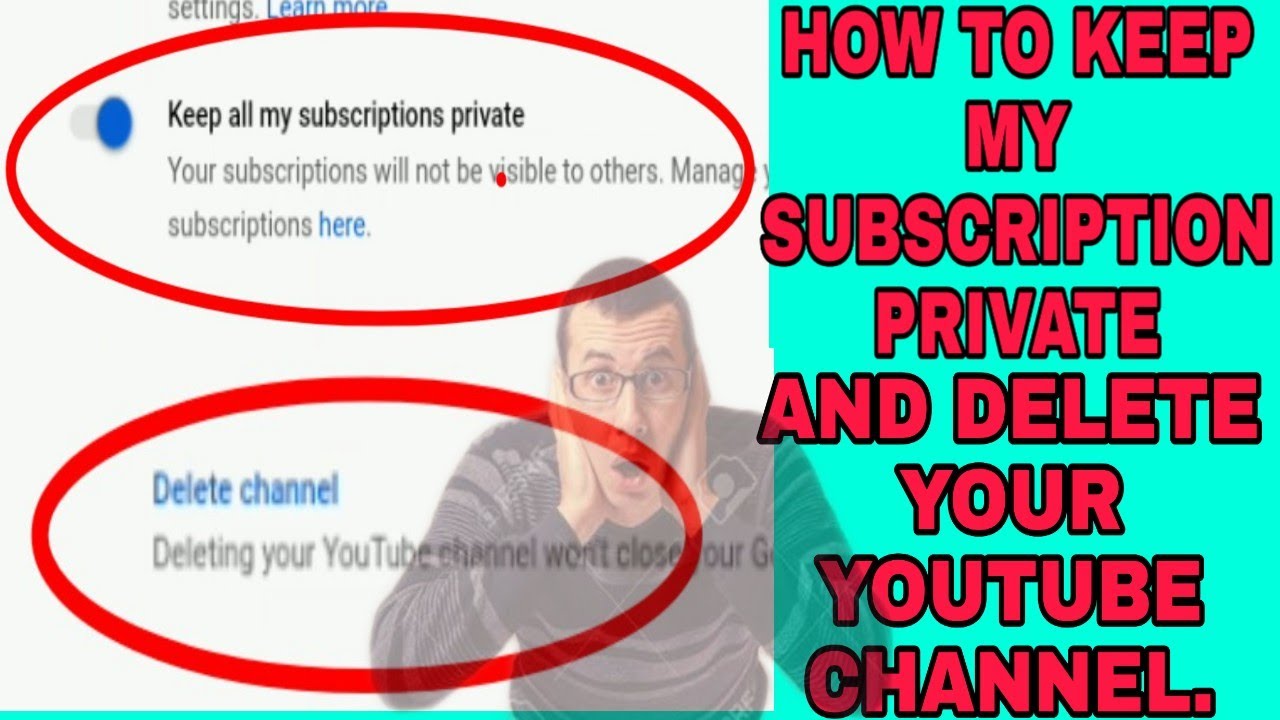 How to KEEP MY ALL SUBSCRIPTION PRIVATE in YouTube|Delete YouTube ...