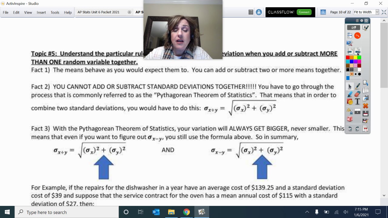 Transforming And Combining Random Variables Notes Lecture Video Part 1 6852