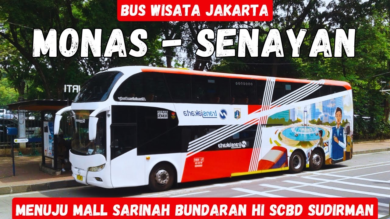 Trip BRT Transjakarta #99 MONAS ke SENAYAN via BUNDARAN HI Naik Bus ...