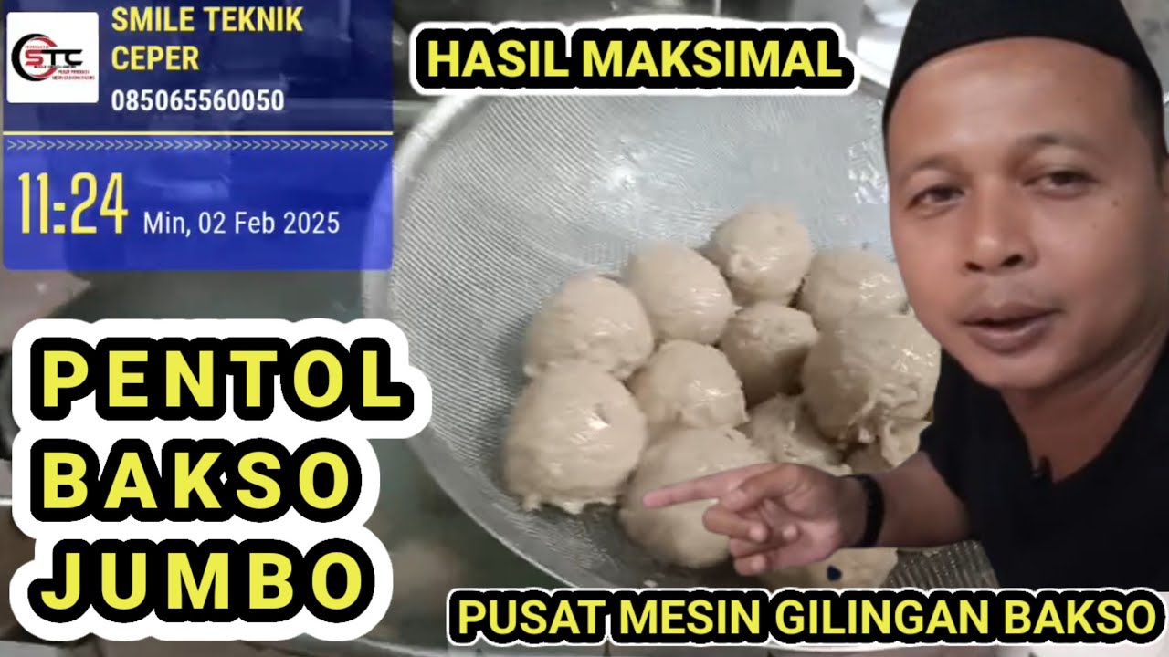 Pentol Bakso Jumbo Hasilnya Maksimal | Mesin Bakso - YouTube