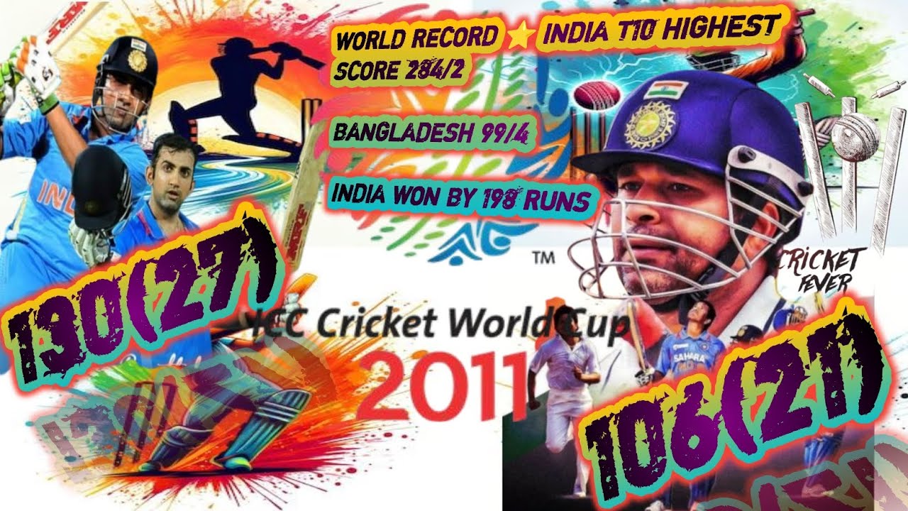 WORLD CUP WORLD RECORD ⭐ INDIA 1ST T10 HIGHEST SCORE 284/2 BANGLADESH ...