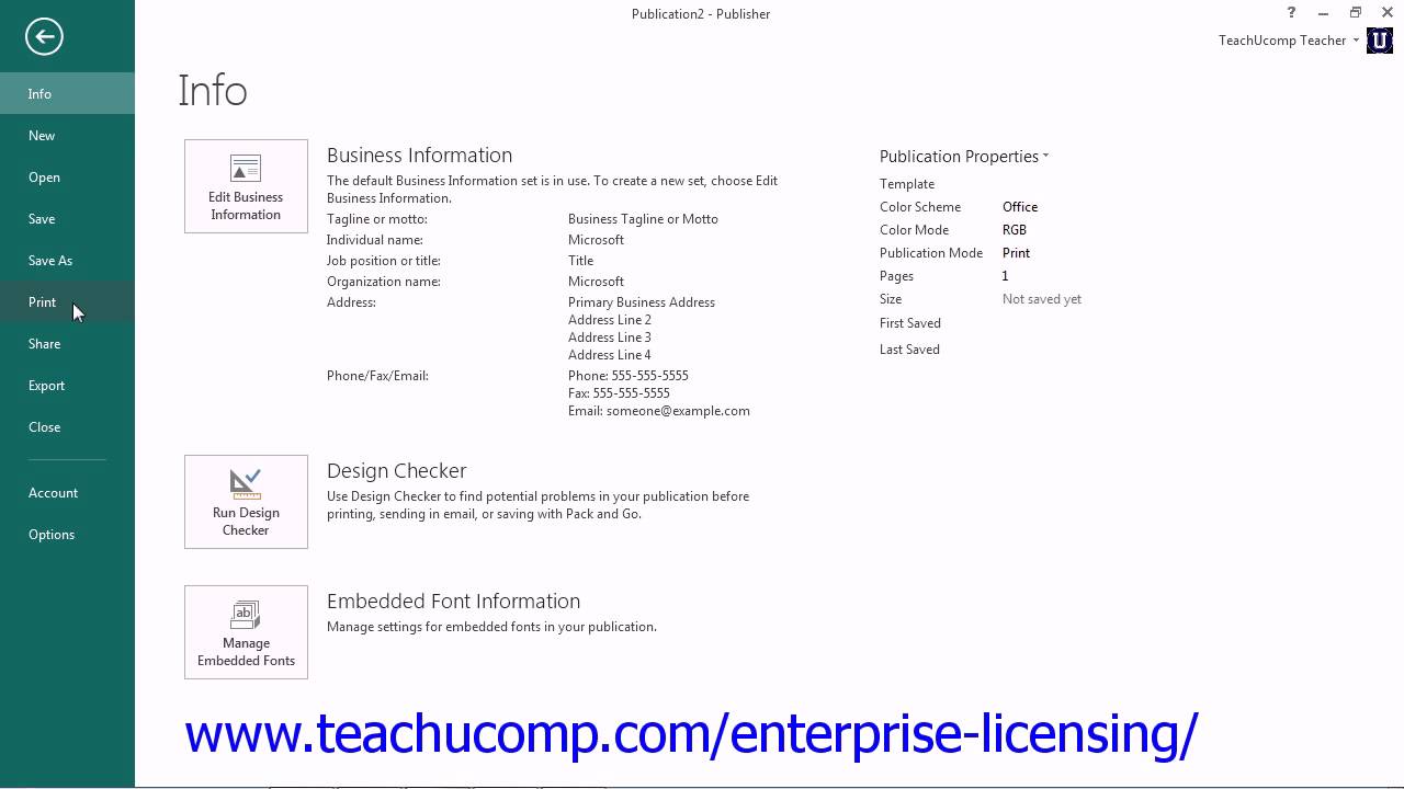Microsoft Office Publisher Tutorial 2013 Getting Acquainted w ...