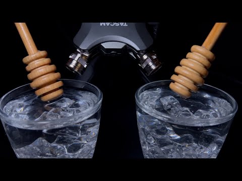 【ASMR】炭酸水＋氷💧朝までぐっすり眠れそうな水の音を探してみる｜バイノーラルマイクトリガー｜イヤホンマイクトリガー（No Talking）