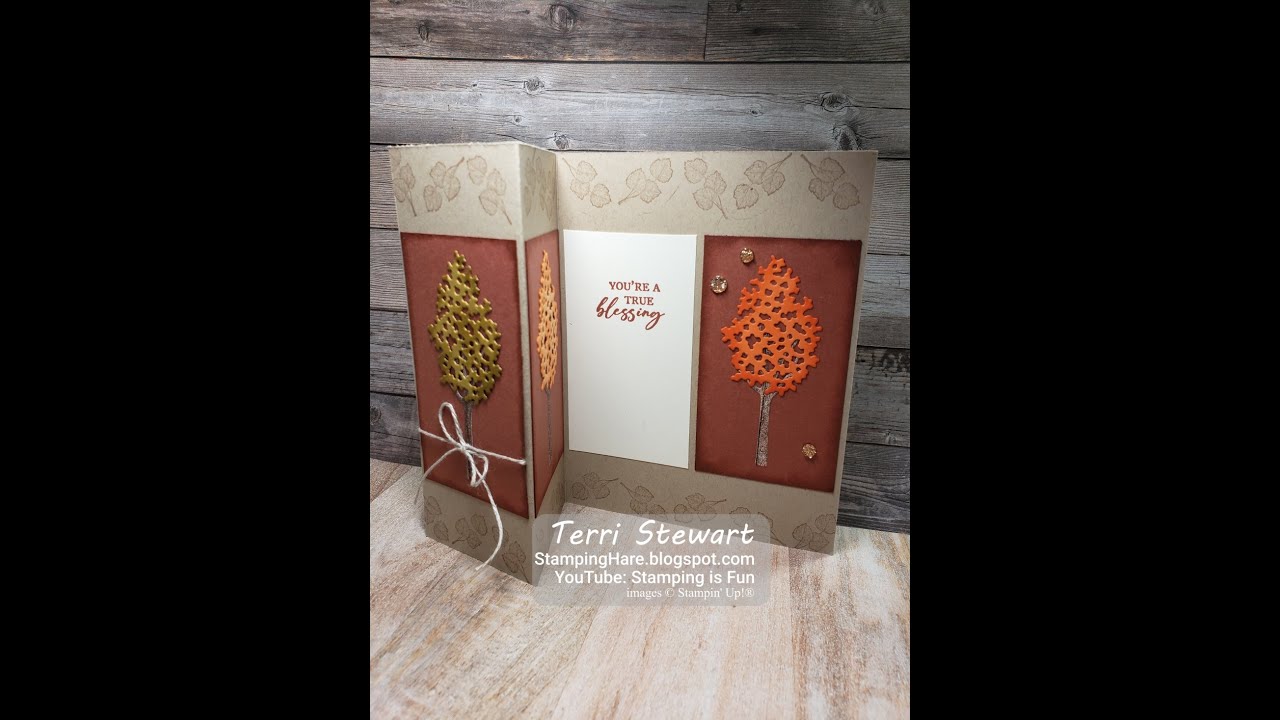 Loveliest Tree with Unbounded Love Fun Fold Thanksgiving Card - YouTube