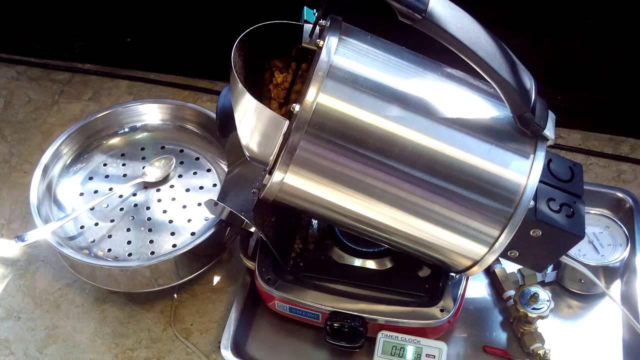 Rotate Fun 300 home coffee roaster for Gas - YouTube