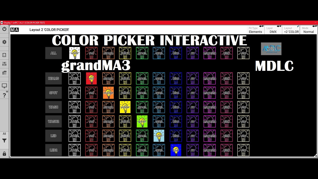 COLOR PICKER INTERACTIVE grandMA3 (English Version) - YouTube