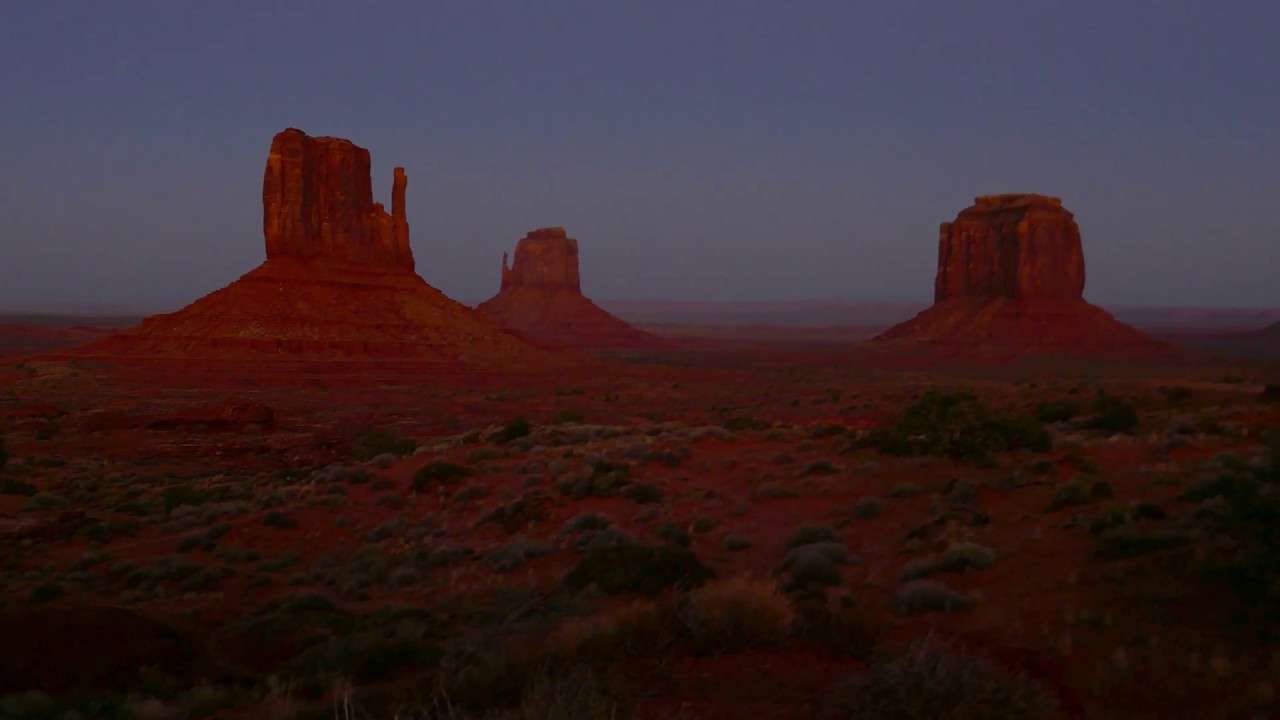 Monument Valley after sunset - YouTube