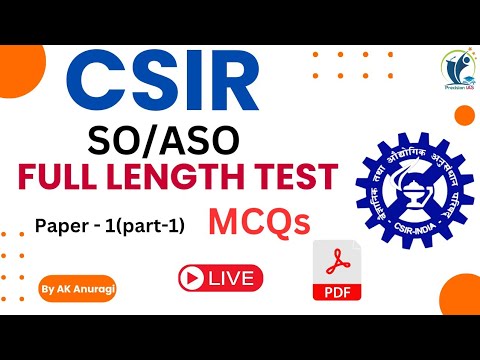 Full length Test for csir aso so | MCQs for csir aso |Ethics and ...