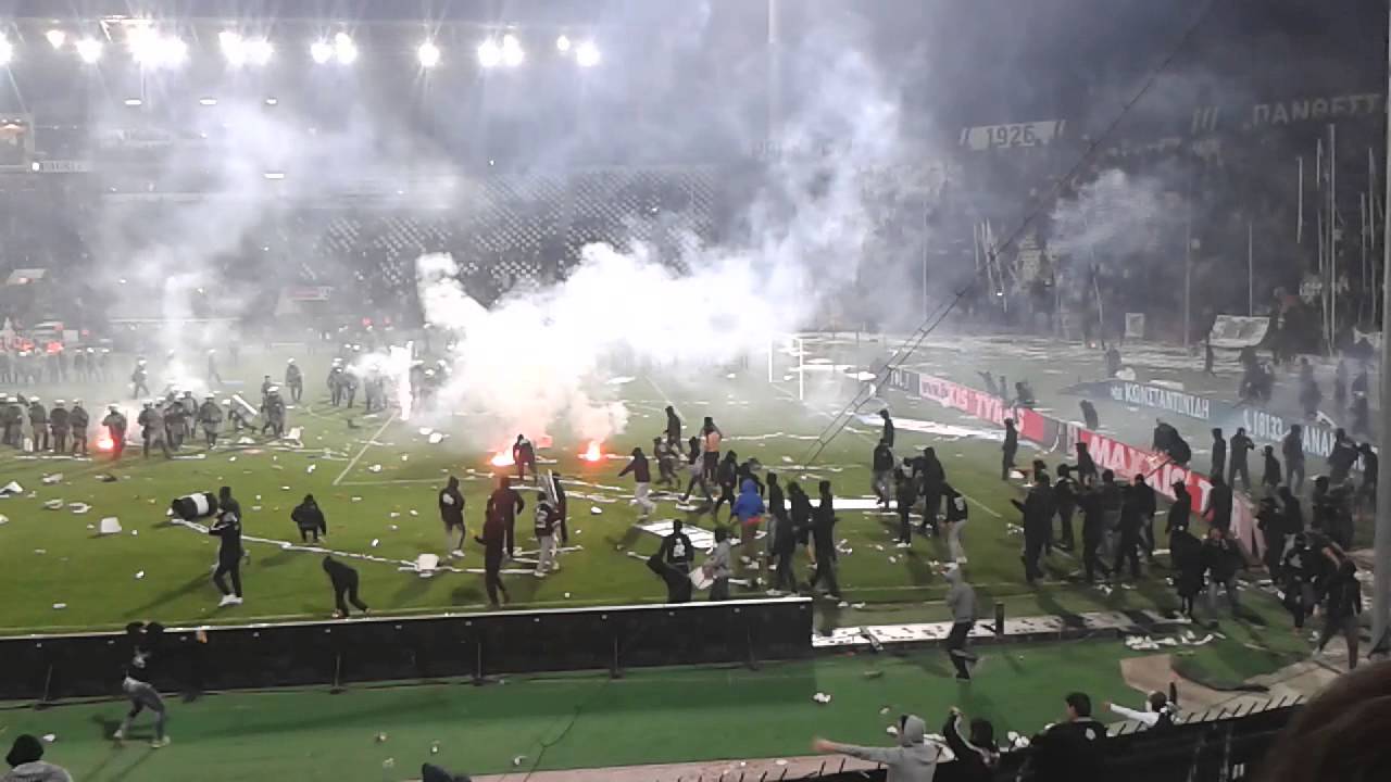 ΠΑΟΚ ν Ολυμπιακός (2-3-2016 κύπελλο Ελλάδος) επεισόδια - YouTube