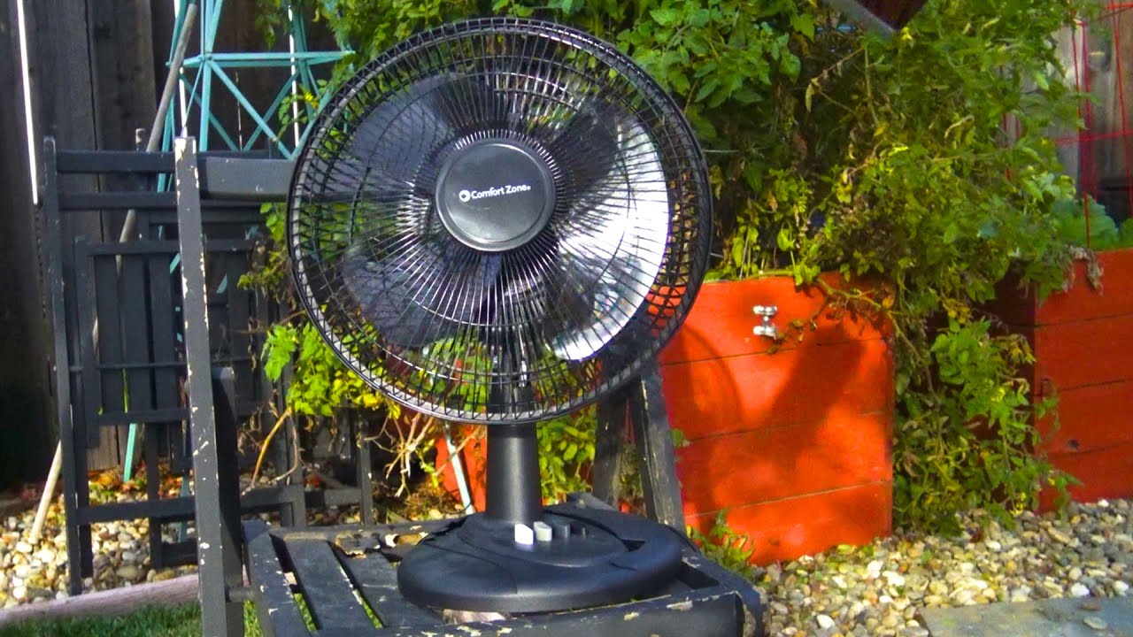 Black Comfort Zone Table Fan Destruction - YouTube