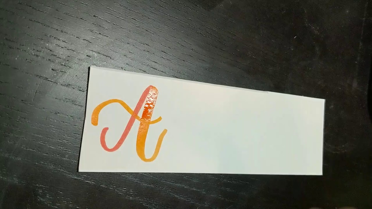 Agnés - real time lettering - modern calligraphy name - YouTube