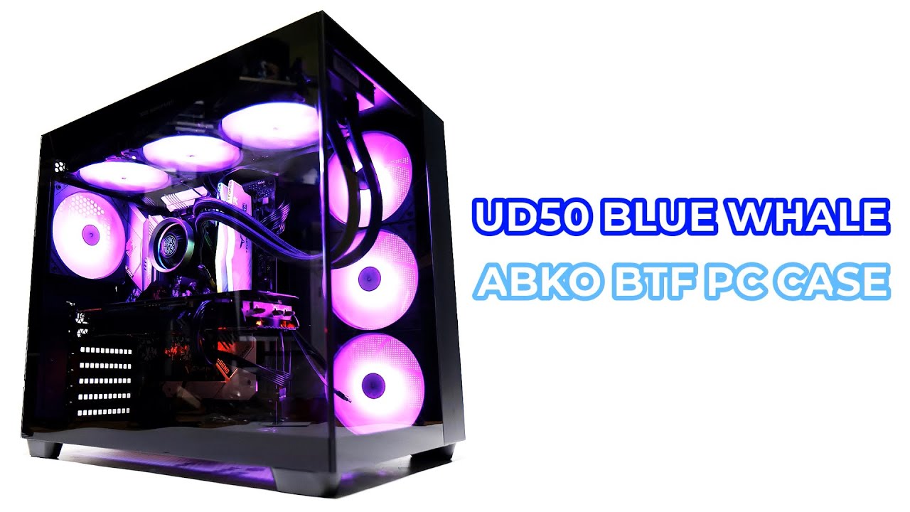 ABKO UD50 BLUE WHALE BTF PC CASE 앱코 블루웨일 파노라마뷰 컴퓨터 어항 케이스 가성비 정말 좋습니다 ...