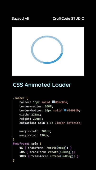 CSS Animated Loader #viral #codenewbie #music #edm #coding #codinggames #codeproject # ...