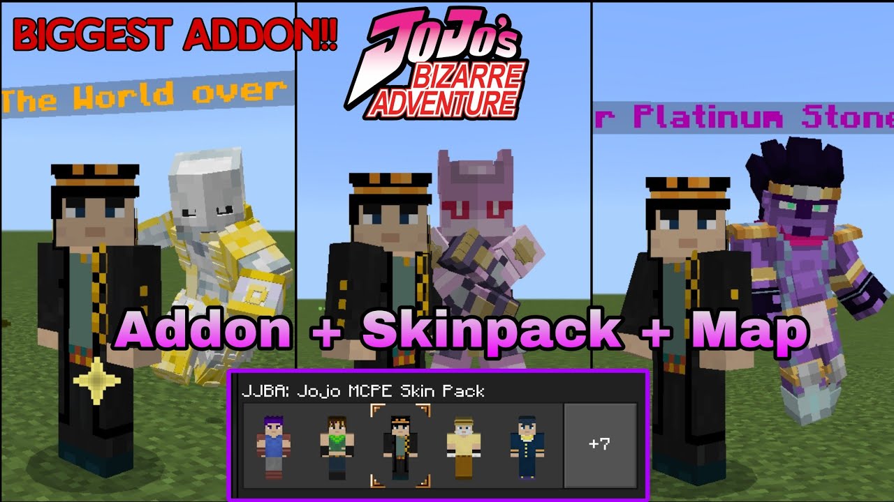 New Jojo Bizarre adventure Stand Addon mods for Minecraft PE/BE Latest ...