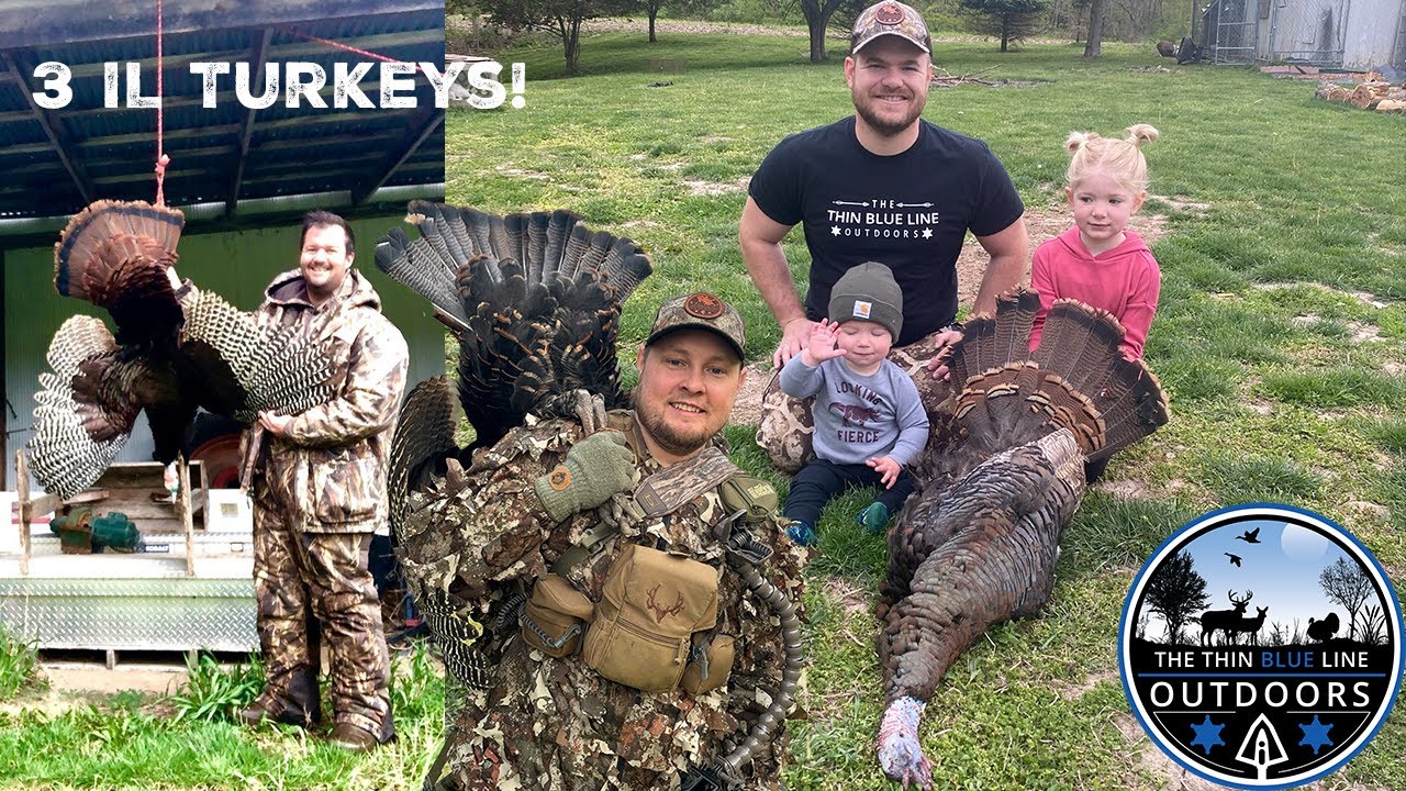 Turkey Hunting In Illinois! Three Turkeys Down. - YouTube