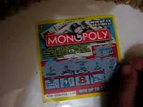 Scratching off a Monopoly Lottery Ticket - YouTube