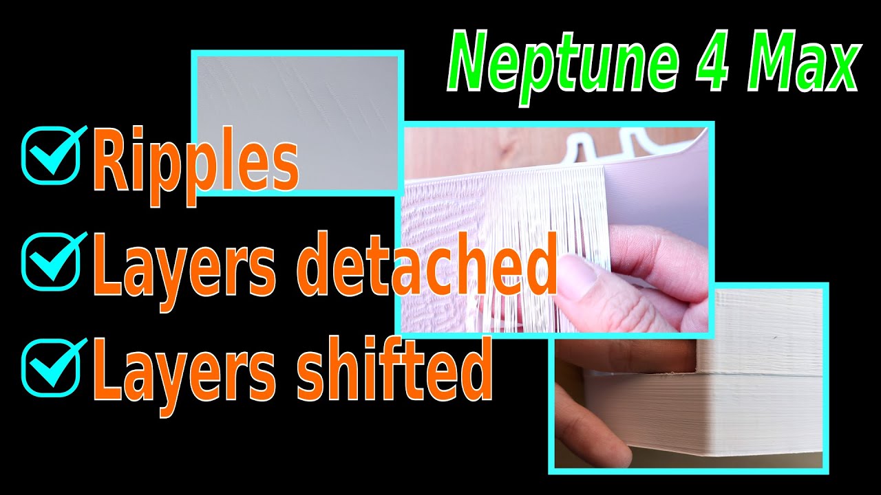 Elegoo Neptune 4 Max troubleshooting: Ripples, Layers Detached and Shifted - YouTube