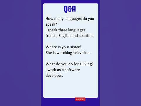 Improve English Speaking Skills🔥5 Common Questions And Answers In ...