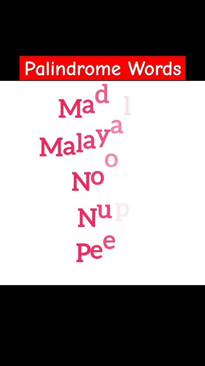 #palindrome words #palindrome words in english #palindromeenglish # ...