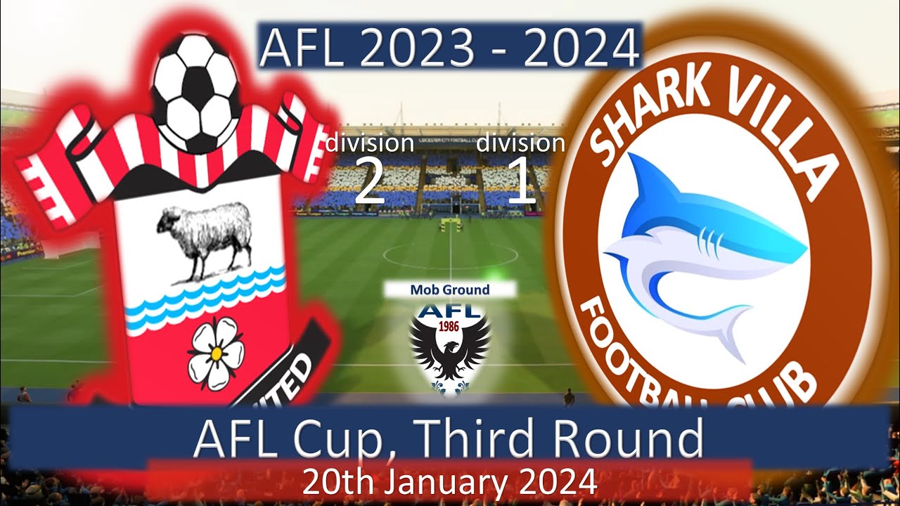 2023 - 2024 AFL Cup Third Round, Sheep United v Shark Villa - YouTube