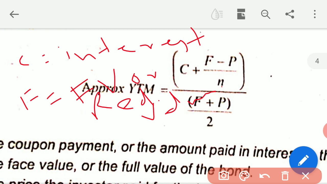 Yield to Maturity -(approximation formula) - YouTube