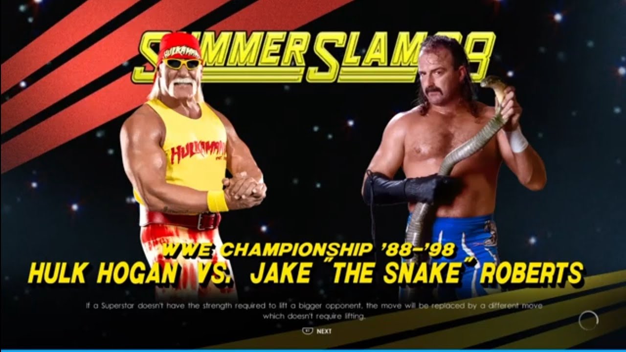 All Time Great Classic Match Hulk Hogan Vs. Jake The Snake Roberts WWE ...