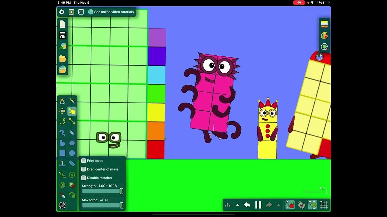 Number blocks Algodoo S1 Ep 17 - YouTube