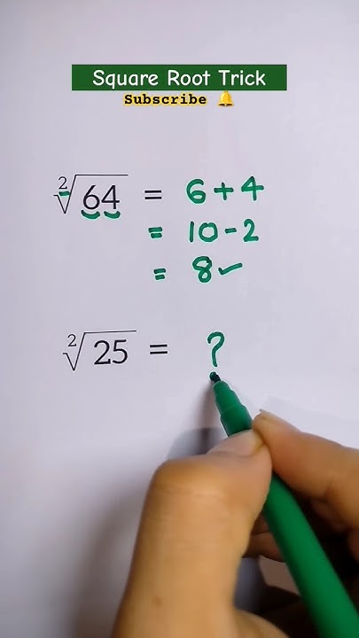 "Quick & Easy Square Root Trick! 🔢"#mathhacks #math #puzzletricks #maths#tipsandtricks # ...