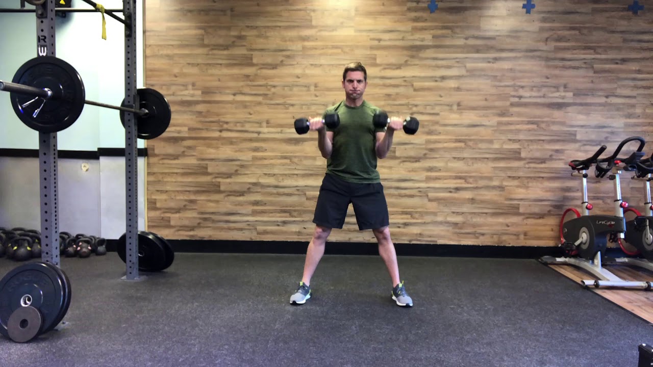 Dumbbell Squat+Curl - YouTube