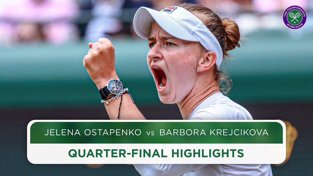 Grand Slam Champs fight it out | Jelena Ostapenko v Barbora Krejcikova | Highlights | Wimbledon ...