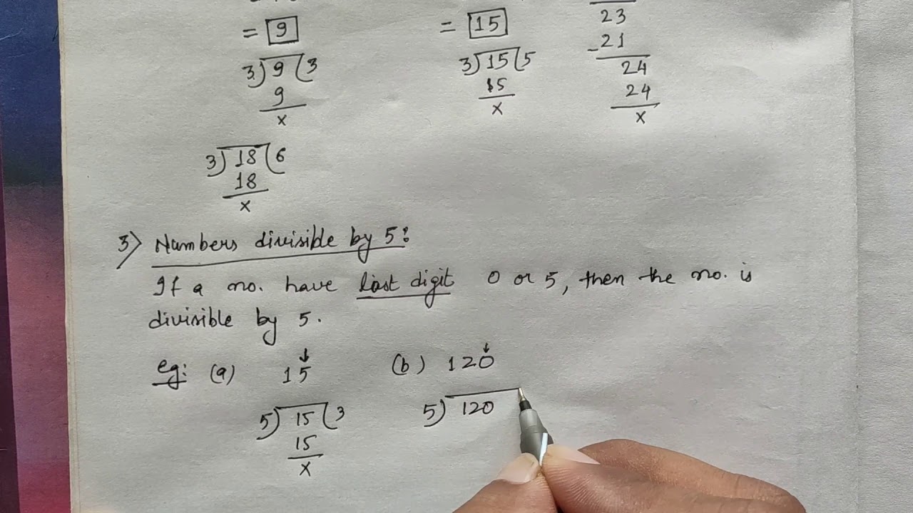 Prime factorization and Numbers divisible by 2, 3 and 5 and for primary ...