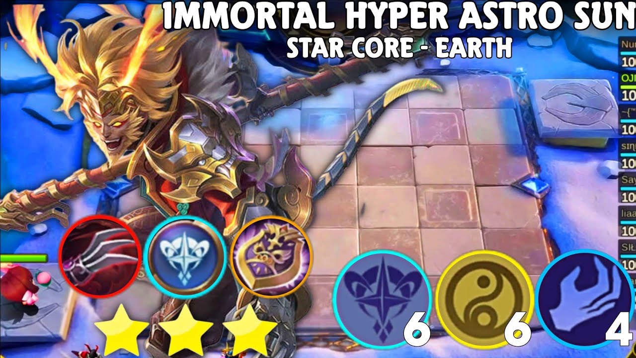 HYPER 3 STAR IMMORTAL ASTRO SUN | MUST WATCH MLBB MAGIC CHESS - YouTube