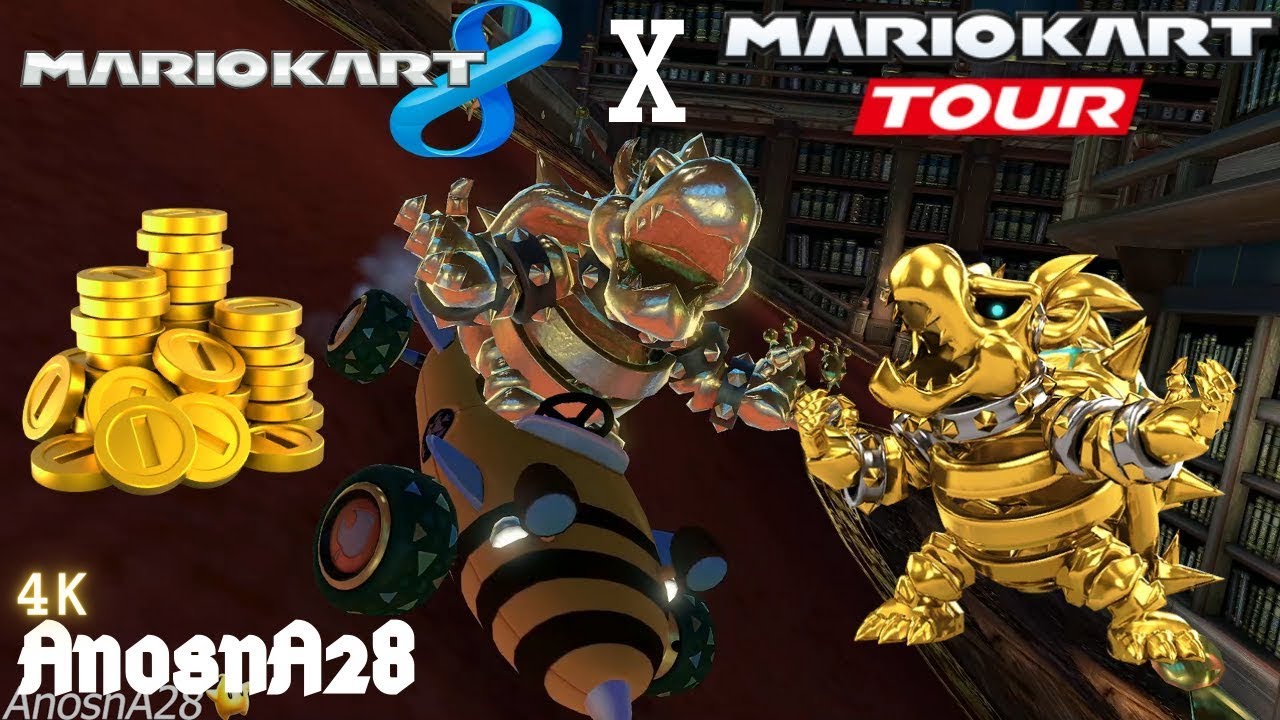 Mario kart 8: Dry Bowser (Gold) From Mario Kart Tour [4K] - YouTube